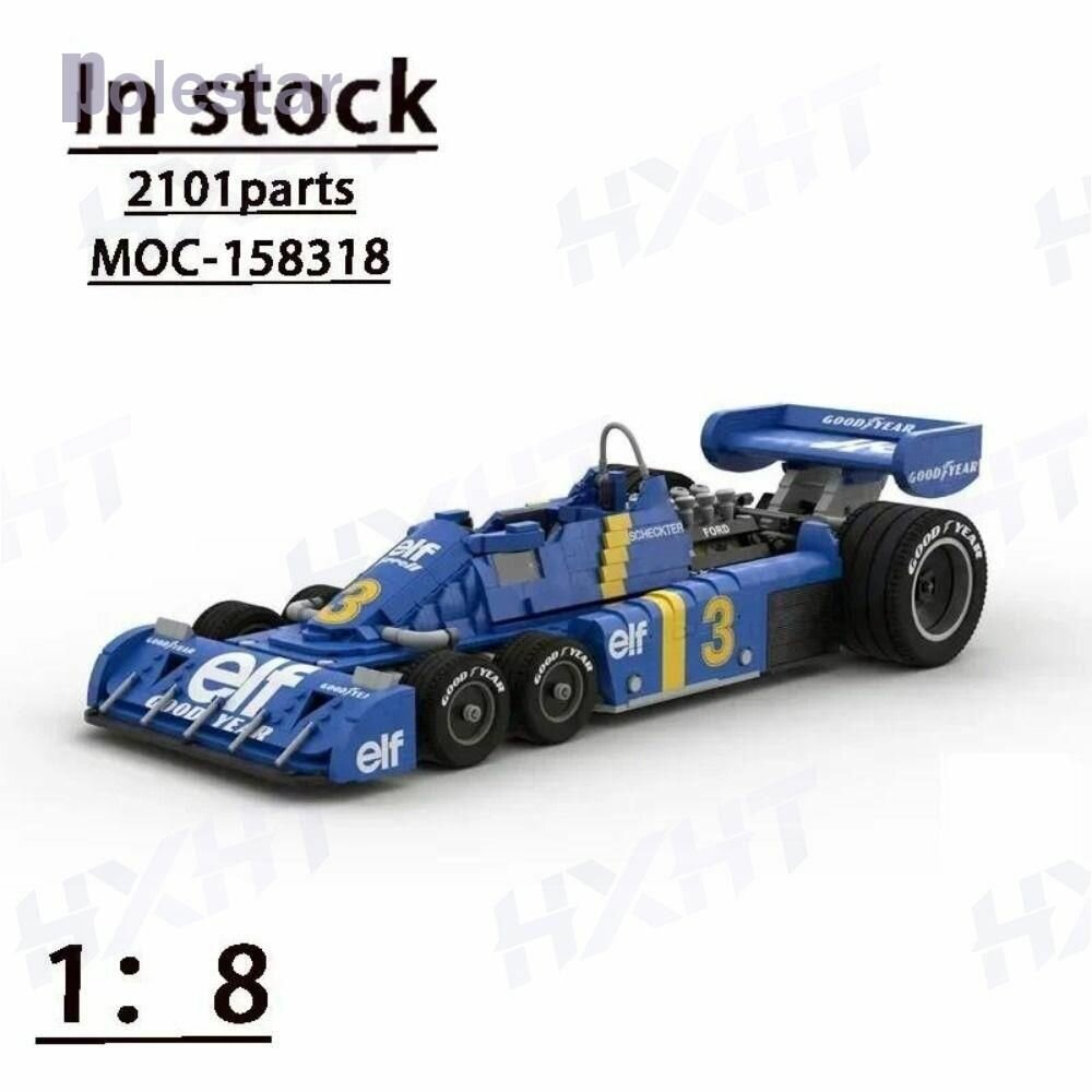 Сборная модель Формулы 1 1:8 MOC-158318P34 (2101 деталь) конструктор для фанатов автогонок, высокое качество