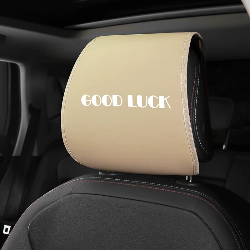 GOODLUCK Чехол для подголовника сиденья автомобиля - Устойчивый к маслу и грязи, Все сезоны, Бежевый 1-шт. комплект