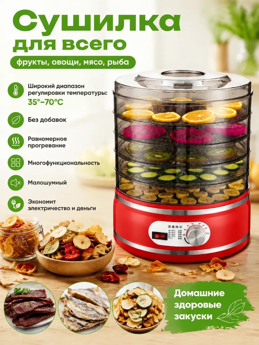 Сушилка для овощей и фруктов электрическая дегидратор ￼