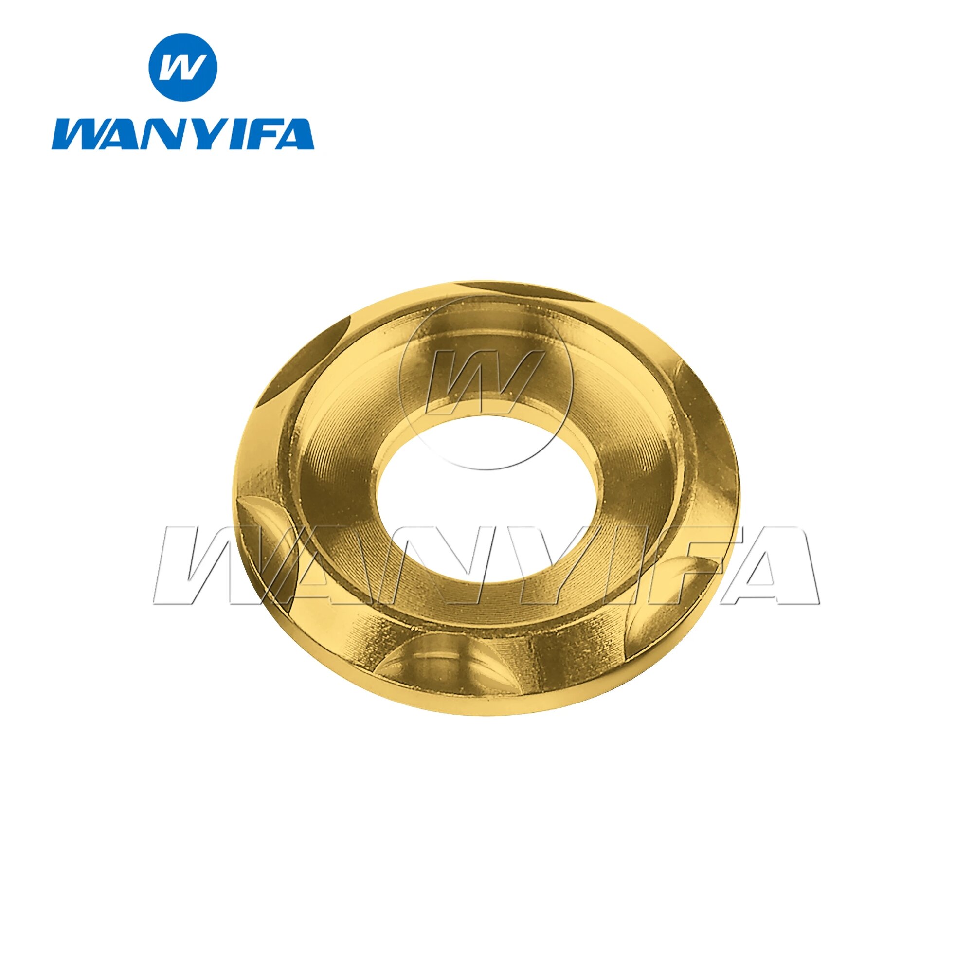 Титановая шайба Wanyifa M5, Gold, 12шт