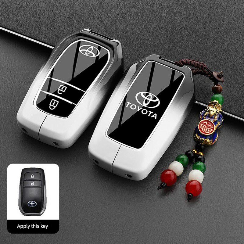 Ключевой брелок Toyota RAV4 для 2024 года, 2-кнопочный, черно-белый с термохромным замком пиксю