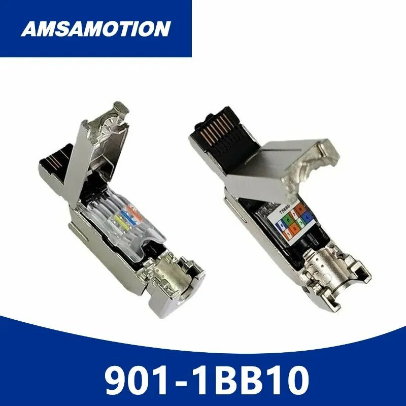 AMSAMOTION 6GK1 901-1BB10-2AA0 для Siemens Industry 4 8-контактный разъем сетевого кабеля Profinet RJ45 Plug Crystal Head