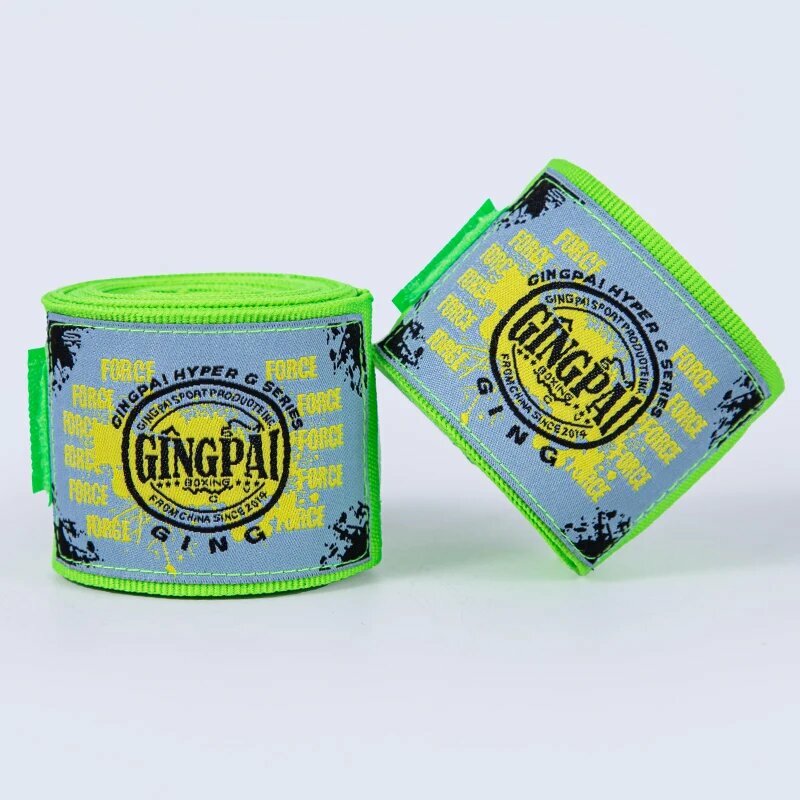 Бинты боксерские GINGPAI 300см, зеленые QC2.0