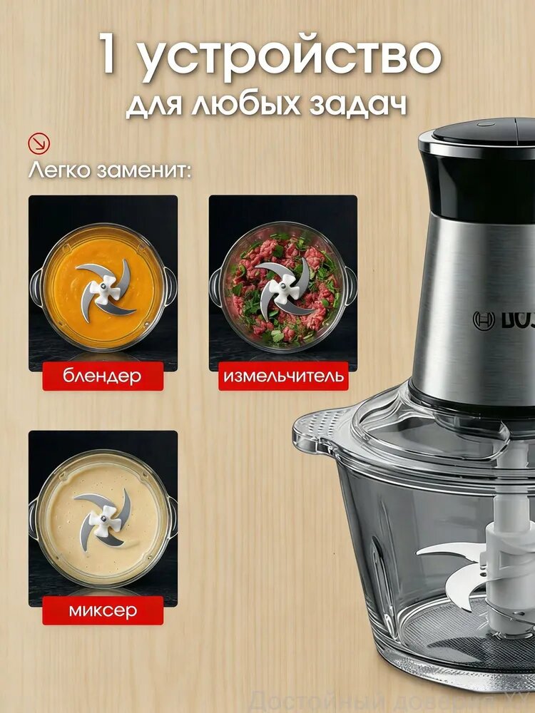 Измельчитель кухонный электрический, 2л чаша, 4000Вт, чоппер