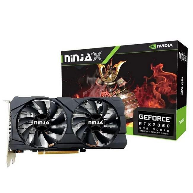 Ninja GeForce RTX 2060 (GeForce® RTX 2060) 6 Гб, GDDR6, 192 бита, PCI Express, 1xDP,1xHDMI,1xDVI-D
