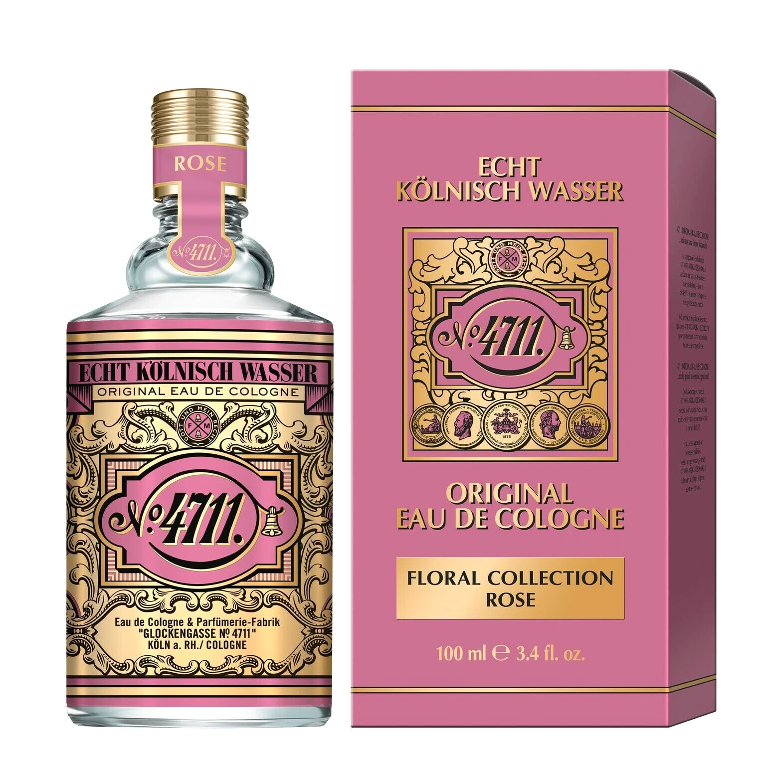 4711 Rose Eau De Cologne 100 мл Розовый одеколон для женщин и мужчин