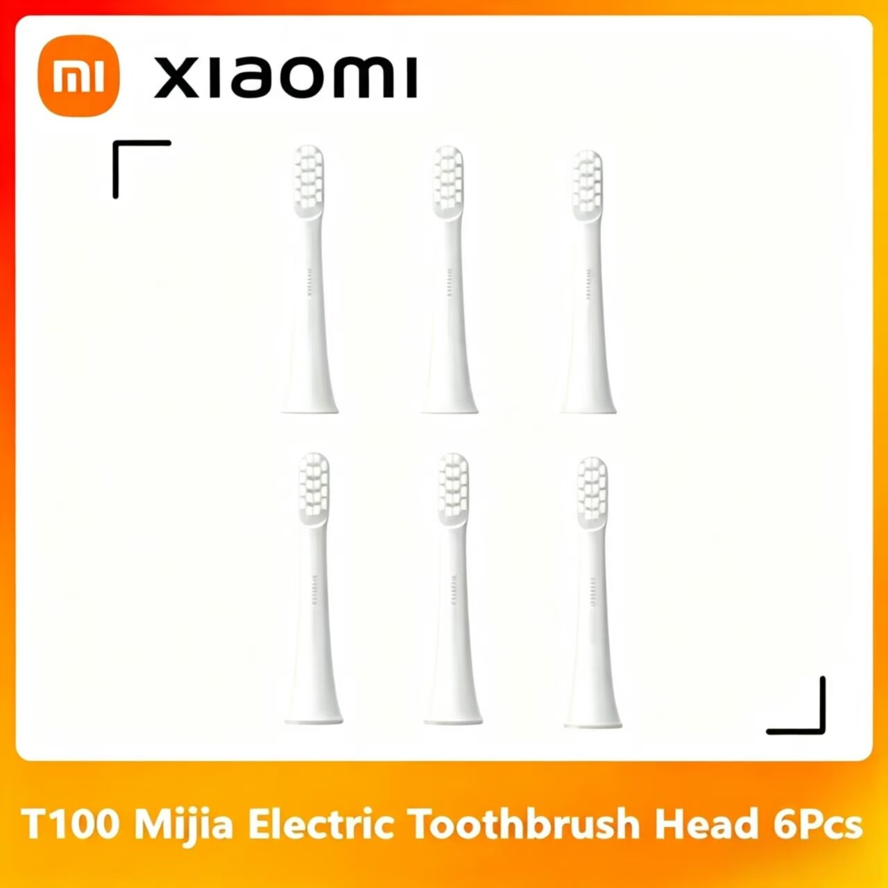 Xiaomi Mijia T100 Насадки для щетки, 6 шт, мягкие щетинки, материал FDA, для чувствительных десен, универсальная