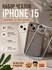 Чехол, для iPhone 15 / айфон 15, матовый, силиконовый, с 3D-фигурками в подарок,...