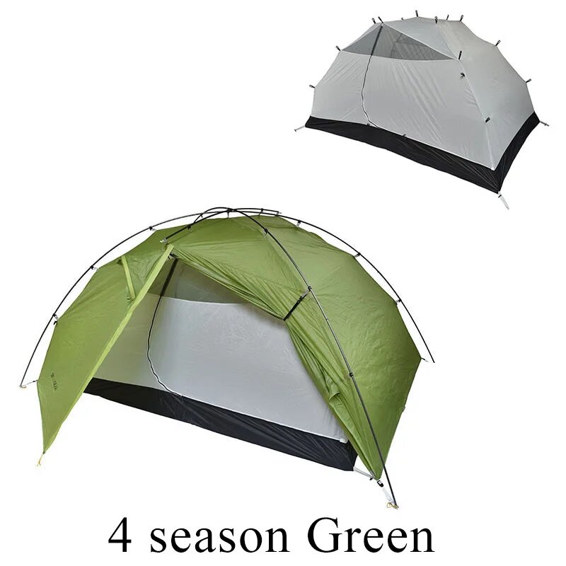 3F UL GEAR Tai Chi 2 двухместная палатка 4 season Green