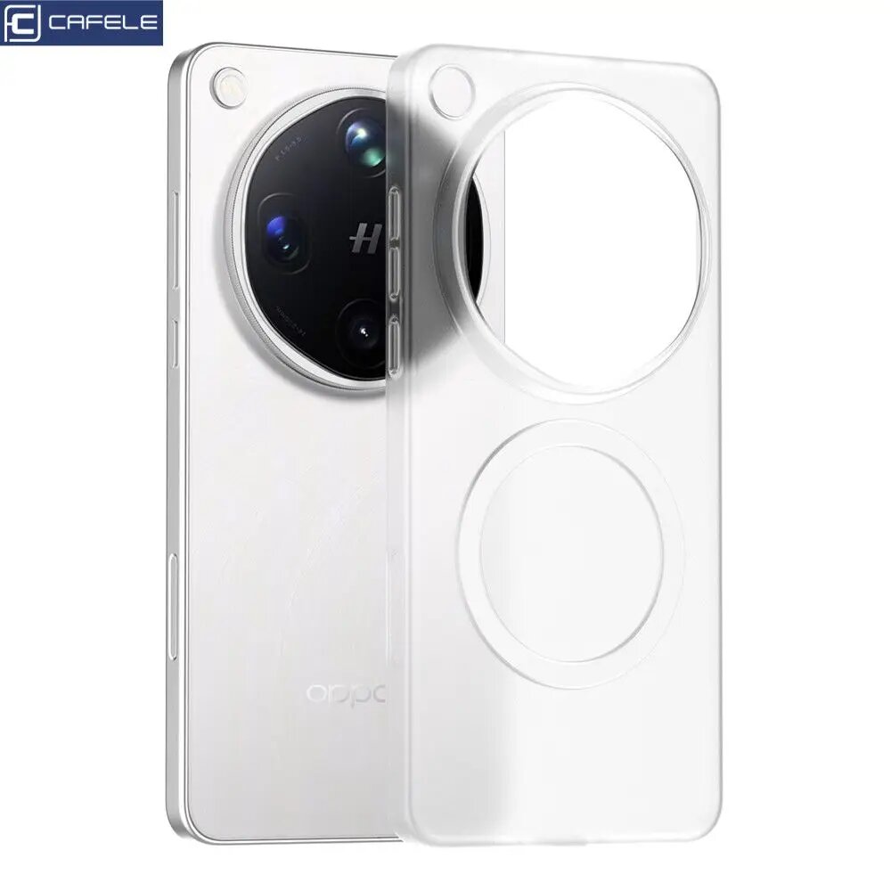 Чехол для OPPO Find X9 Ultra, магнитный, для MagSafe, матовый, прозрачный, тонкий и Белый, белый