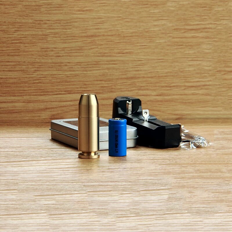 Фонарик Golden Bullet 16340, латунный, миниатюрный, сверхъяркий, светодиодный, портативный, ультраяркий, бытовой, с