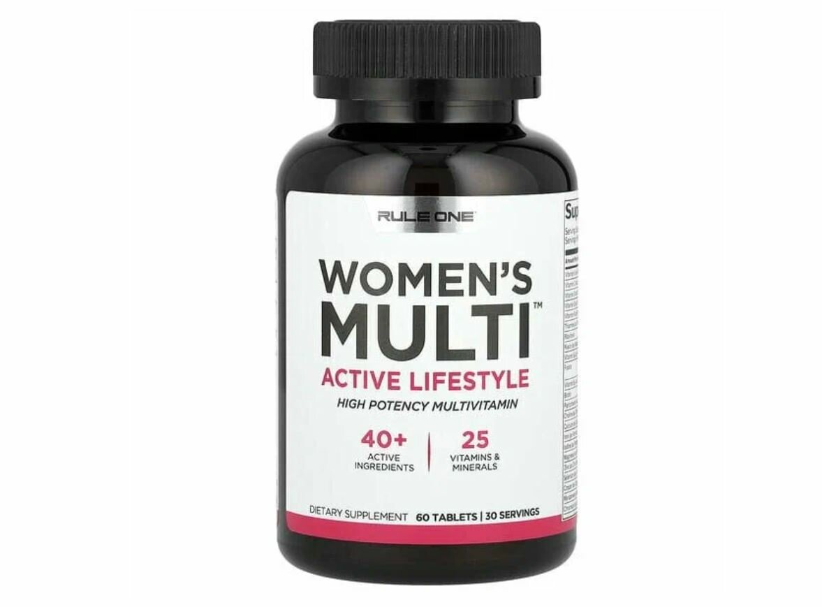 Rule One Women's Active Lifestyle MULTIVITAMIN, Мультивитамины, 60 таблеток