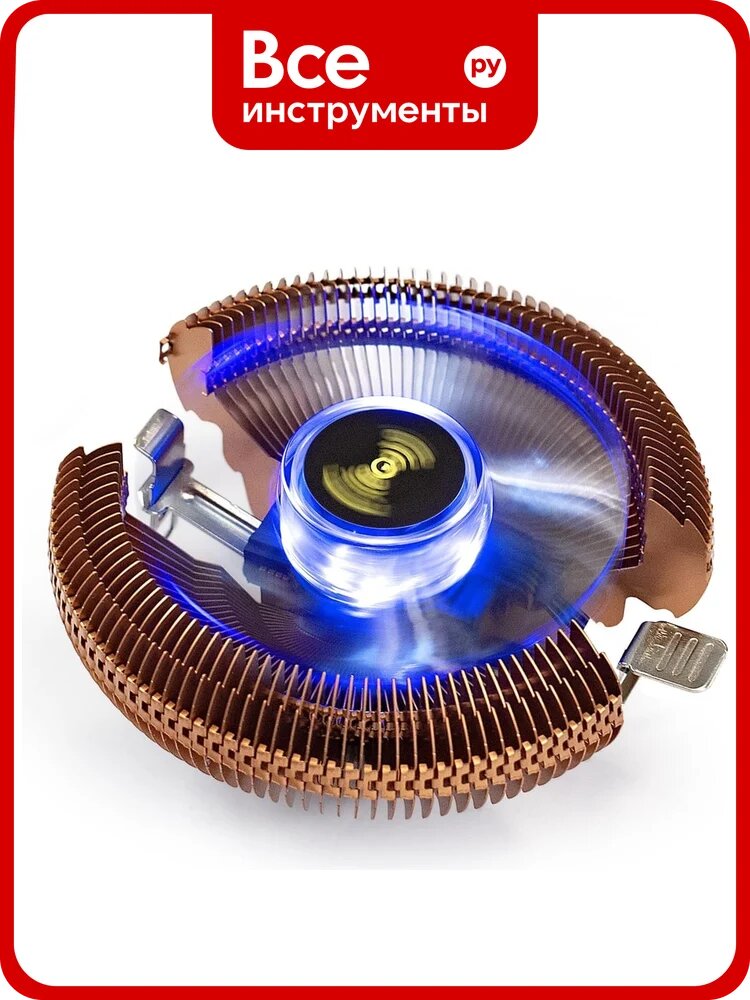 Кулер ExeGate Wizard EE91-Cu. BLUE Al+Cu, LGA775 1150 1151 1155 1156 1200 1700 AM2 AM2+ AM3 AM3+ AM4 AM5 FM1 FM2 754 939 940, TDP 80W, Fan 90mm, 2200RPM, Hydro be 286153
