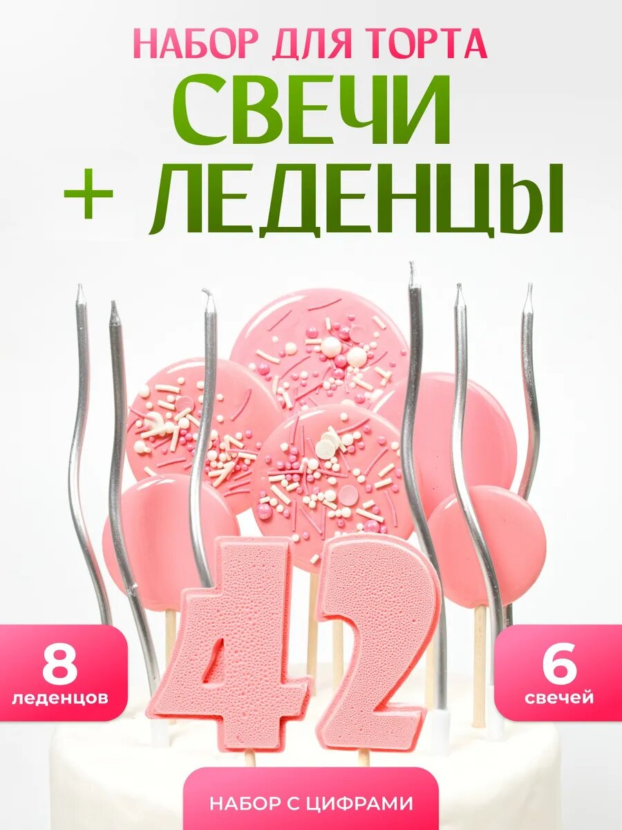 Свечи для торта. Цифра 42