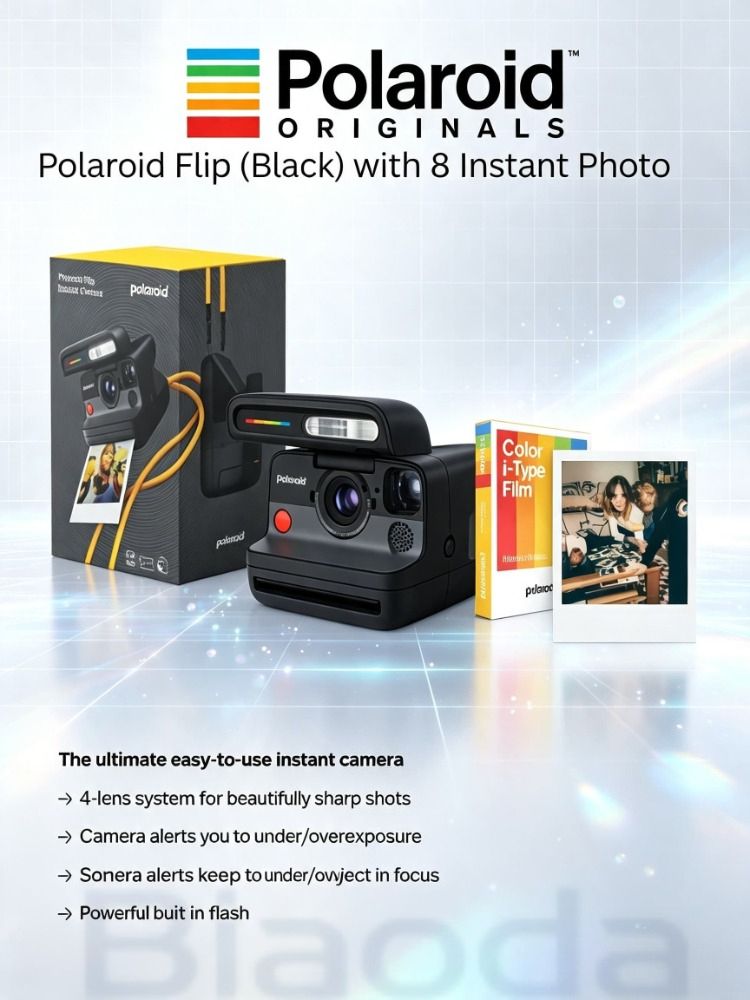 Polaroid Flip моментальная камера + 8 листов фотобумаги