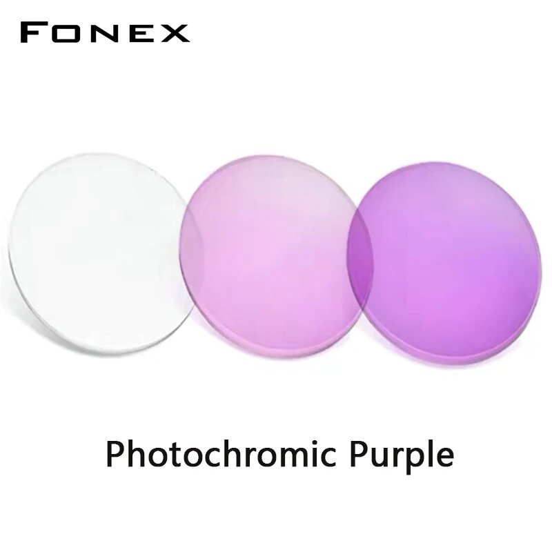Фотохромные линзы FONEX розово-синие 1.56 (-0.50-4.00) Pink, 1.61