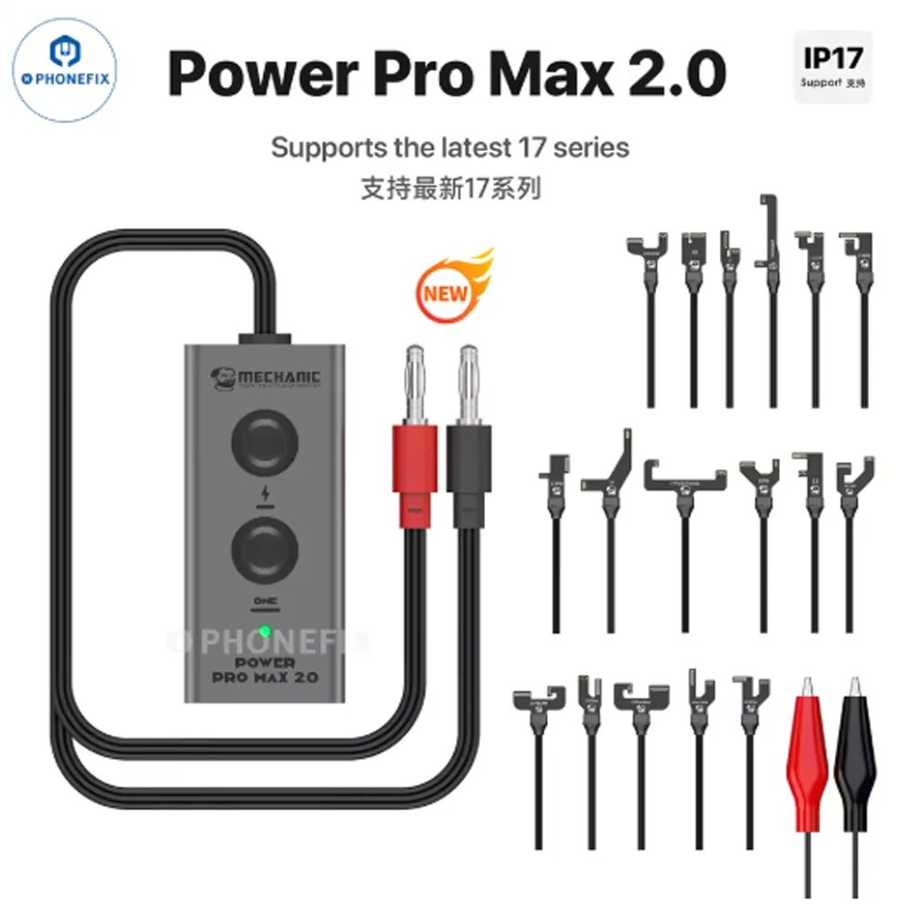 PHONEFIX Кабель для тестирования питания Mechanic Power Pro Max 2.0 для iPhone X-17 Pro Max