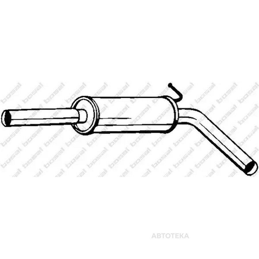Глушитель центральный (V.W. POLO 01-06 ) BOSAL 233633