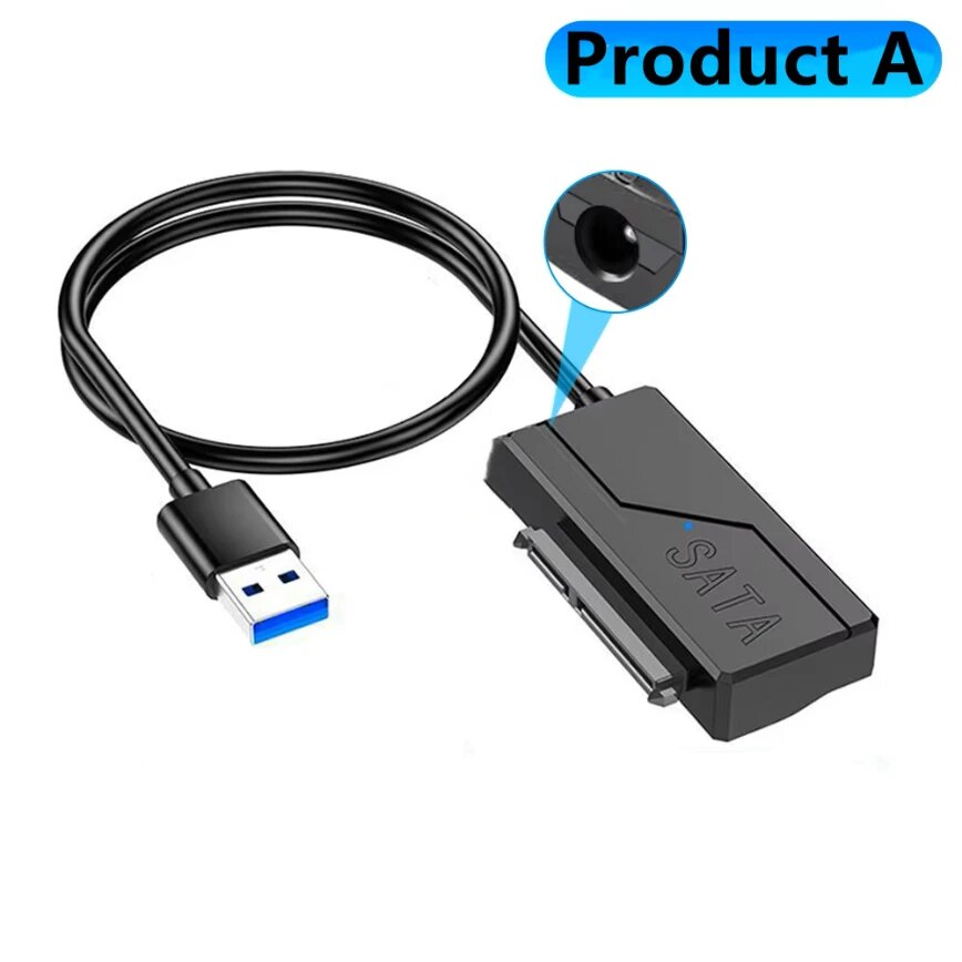 Кабель-адаптер USB 3.0 на SATA AzzHww A