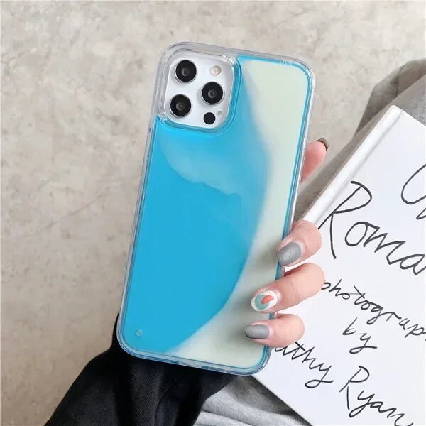 Светящийся чехол для телефона «Зыбучий песок» для iPhone 16, 15, 17 Pro Max, для айфона 14, Color B
