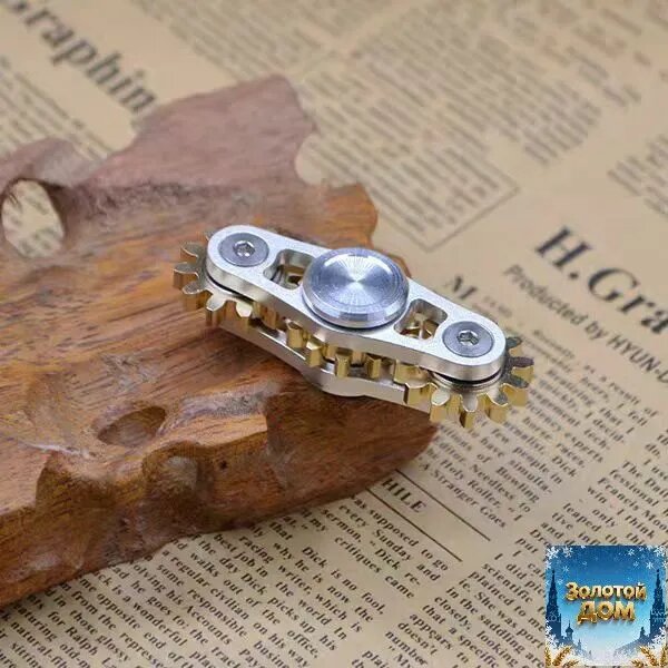 Вертушка для пальцев (Fidget spinner) Металлический, Серебристый/Серый, Латунь/Алюминий