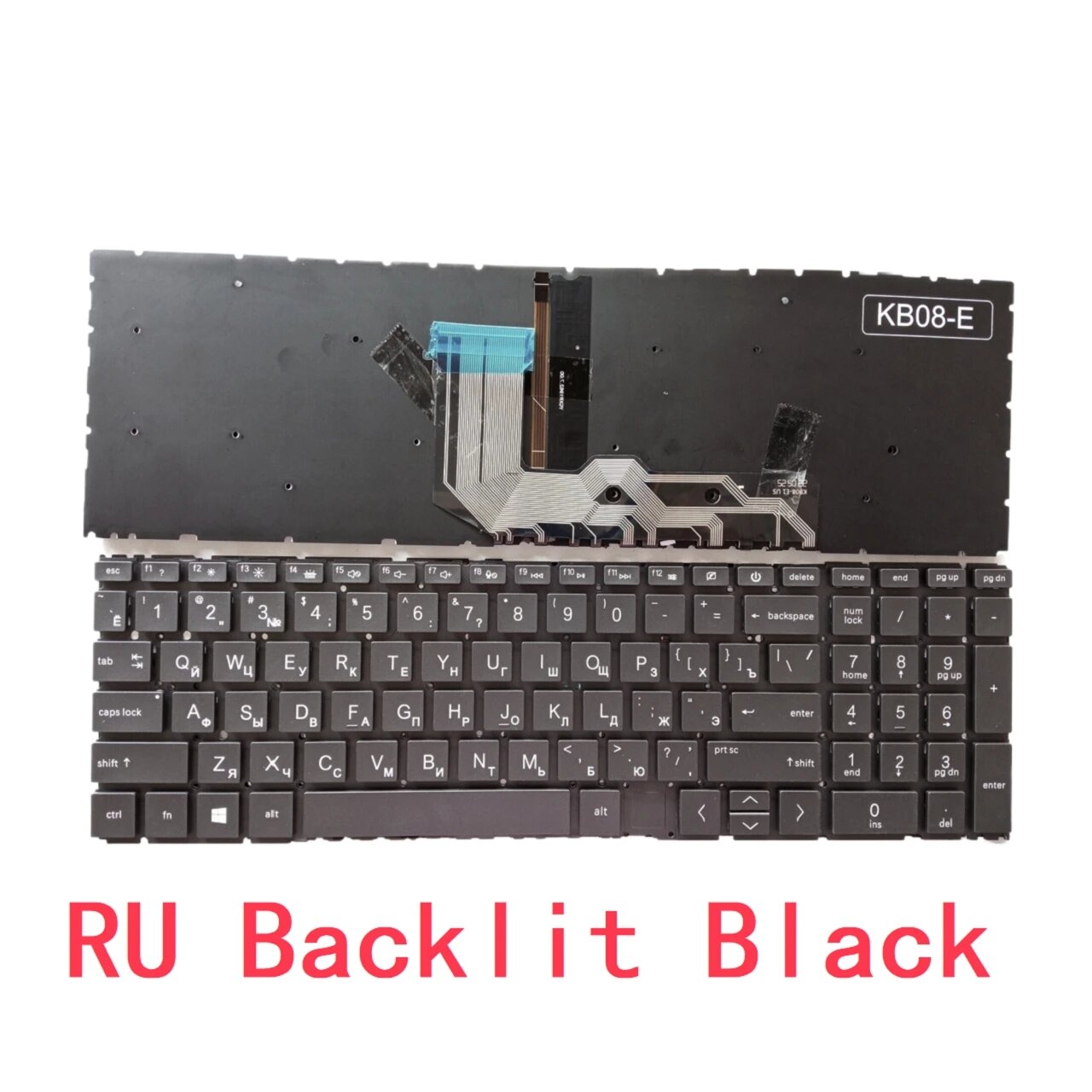 Клавиатура ноутбука HP ENVY, RU Черная Backlit