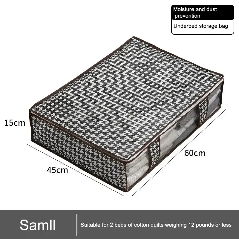 Складная сумка для хранения одежды с узором «гусиная лапка» 1pc houndstooth S