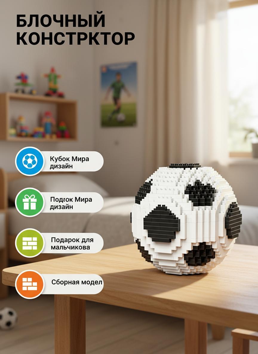 Подарок для футбольного фаната: 3D конструктор Золотой Кубок