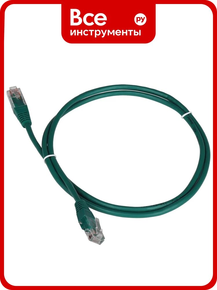 Патч-корд TWT RJ45-RJ45, 4 пары, UTP, категория 5е, 5 м, зеленый, 45-45-5.0-GN