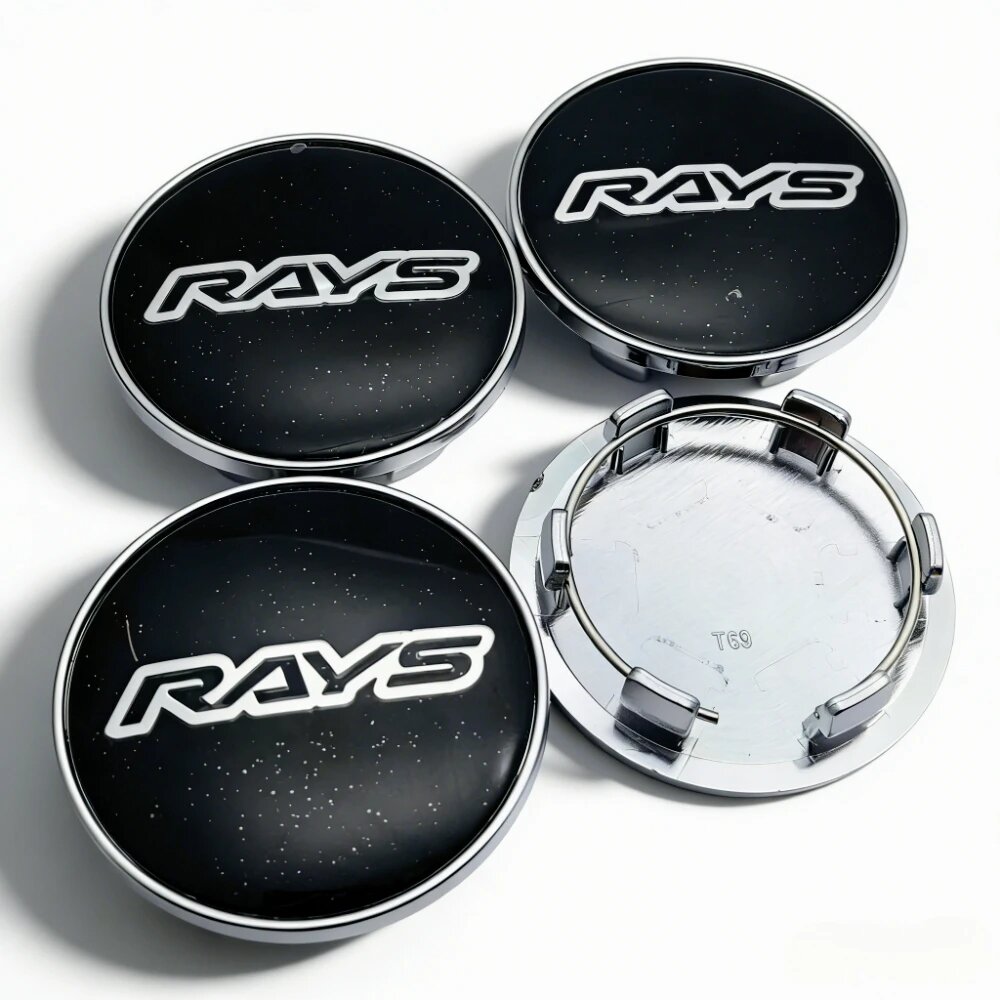 Комплект Из 4 Колпачков Для Дисков JDM Rays С Логотипом 69 Мм, С Клипсами 56 Мм, Защита От Пыли, Аксессуар Для Автомобиля
