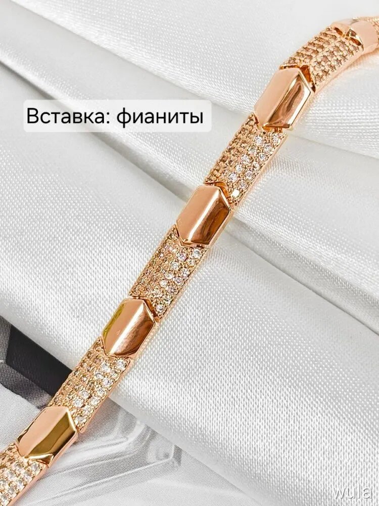 Браслет, фианит — фото 1