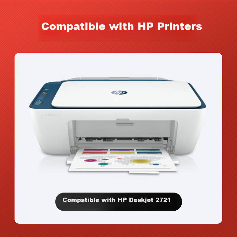 Huiwei совместимая черная чернильная картридж для принтера HP DeskJet 2721/2721e высокая емкость Цвет：[Для 2721] 1100