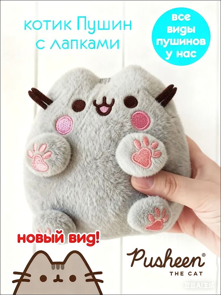 Пушин кот игрушка мягкая плюшевая