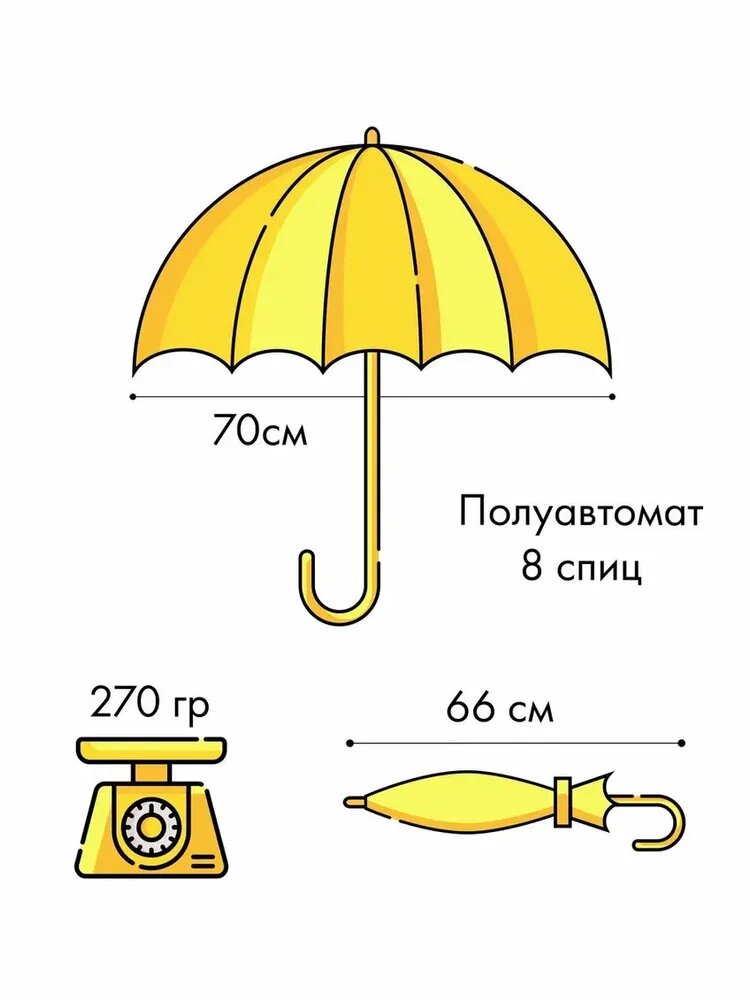 Зонт , темно-розовый — фото 1