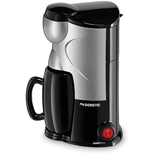 Dometic Капсульная кофемашина Дорожная кофеварка PerfectCoffee MC 01 24 В 250 Вт для грузовика или грузовика, черный/серебристый, серый