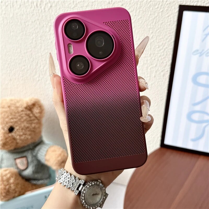 Чехол Для Телефона С Градиентным Цветом И Теплоотводом Для HUAWEI Huawei Pura 80 Pro, Розовый, Rose
