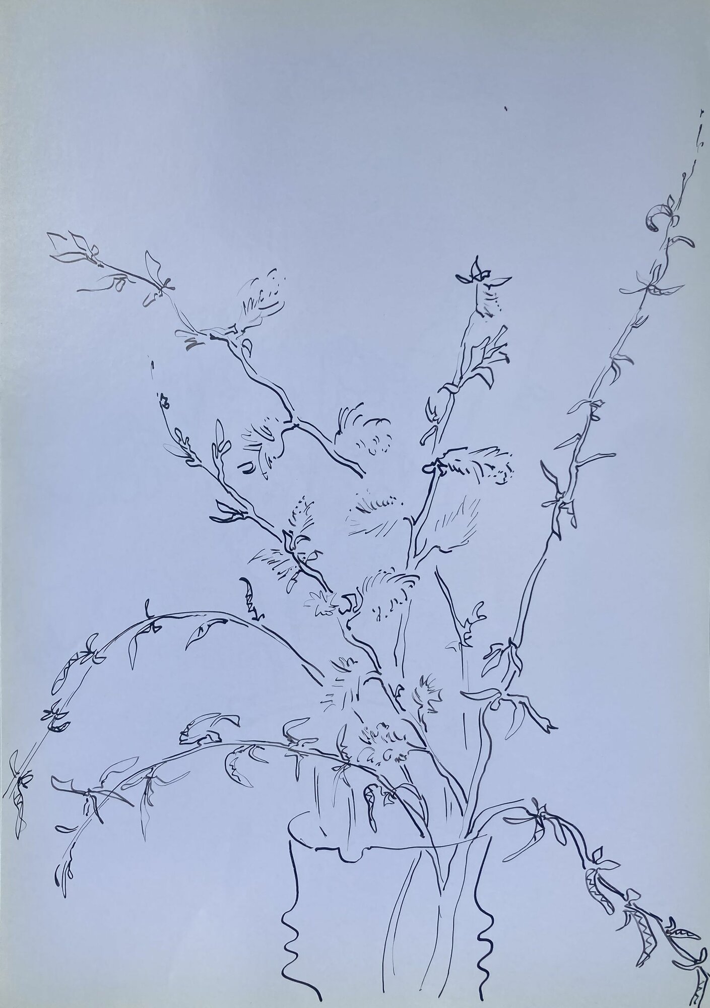 ART-Salon at Oktyabrskaya "Букет" 43х30 см; бумага, тушь; ручная работа