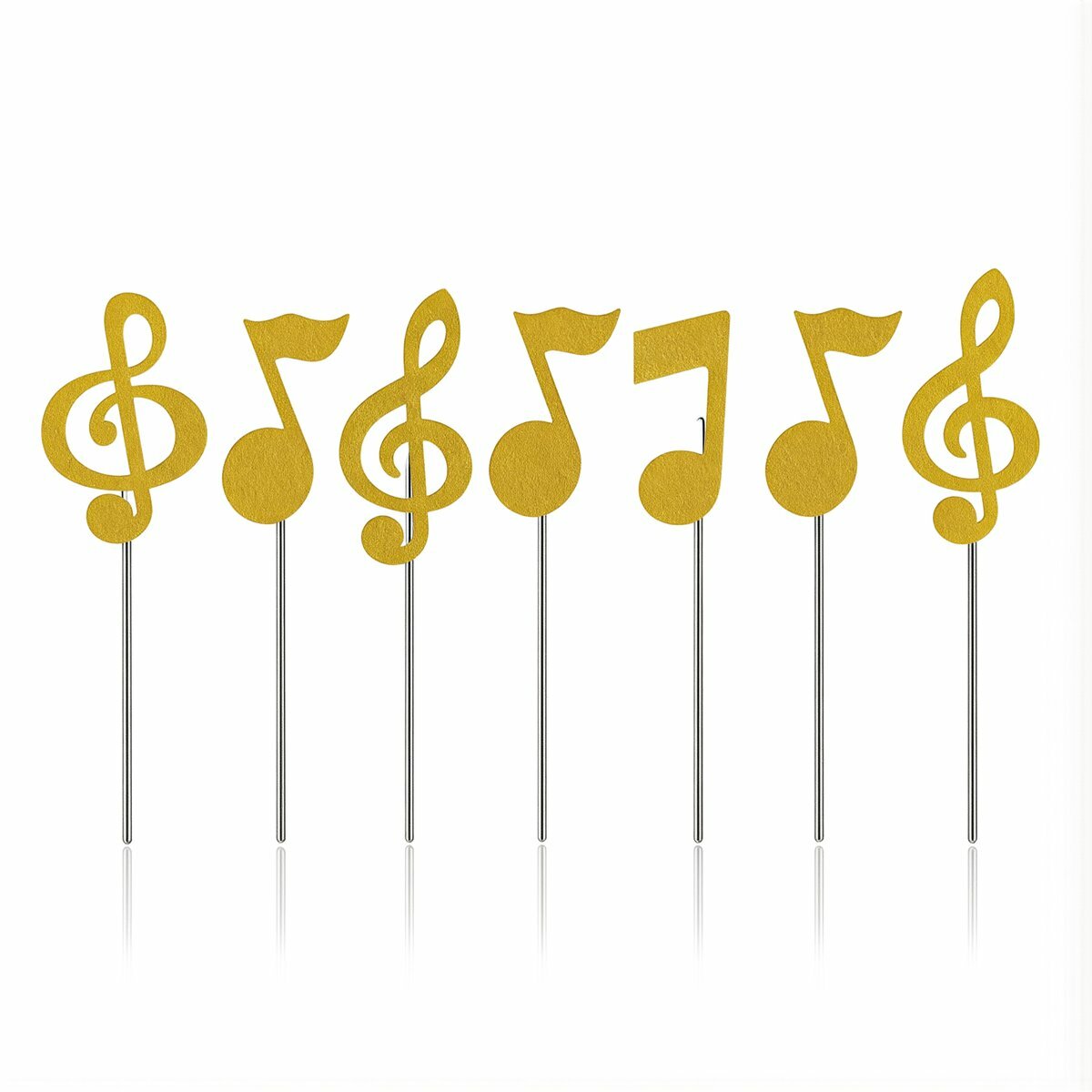 Декор для вечеринки с нотами Рок фестиваль музыки спиральные подвески из ПВХ топперы для кексов черный глиттер 12 штук