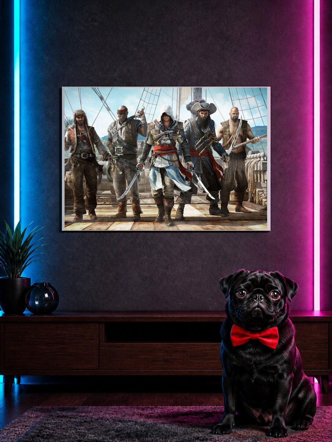 Плакат Assassin's Creed — кинематографичный игровой арт д A3