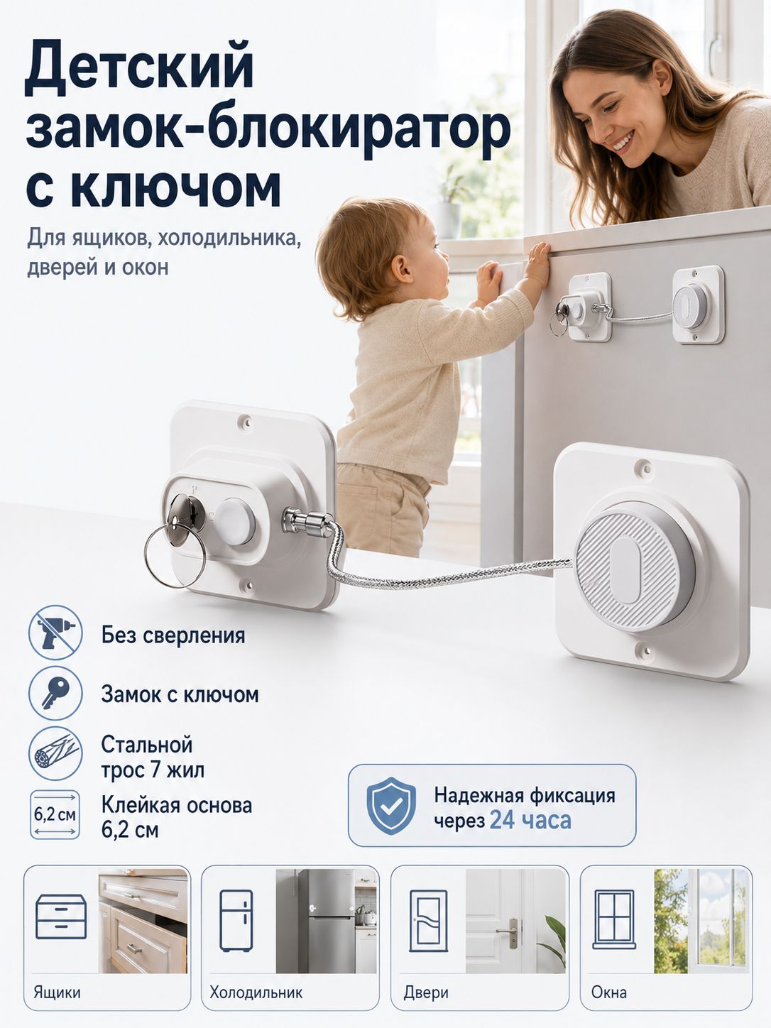 Детский оконный ограничитель от падения