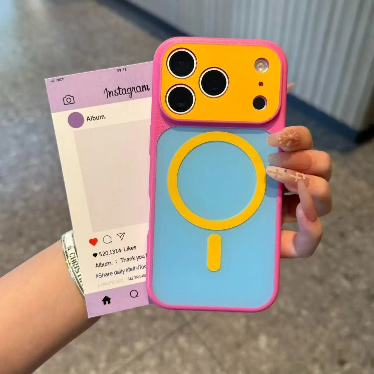 Роскошный магнитный чехол для телефона с дизайном конфет, для iPhone Айфон 16 Про Макс, Синий, Синий