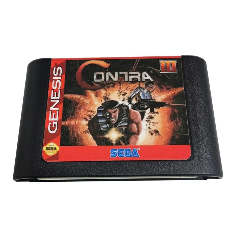 Игровой картридж для приставки 16 bit SEGA: contra 3