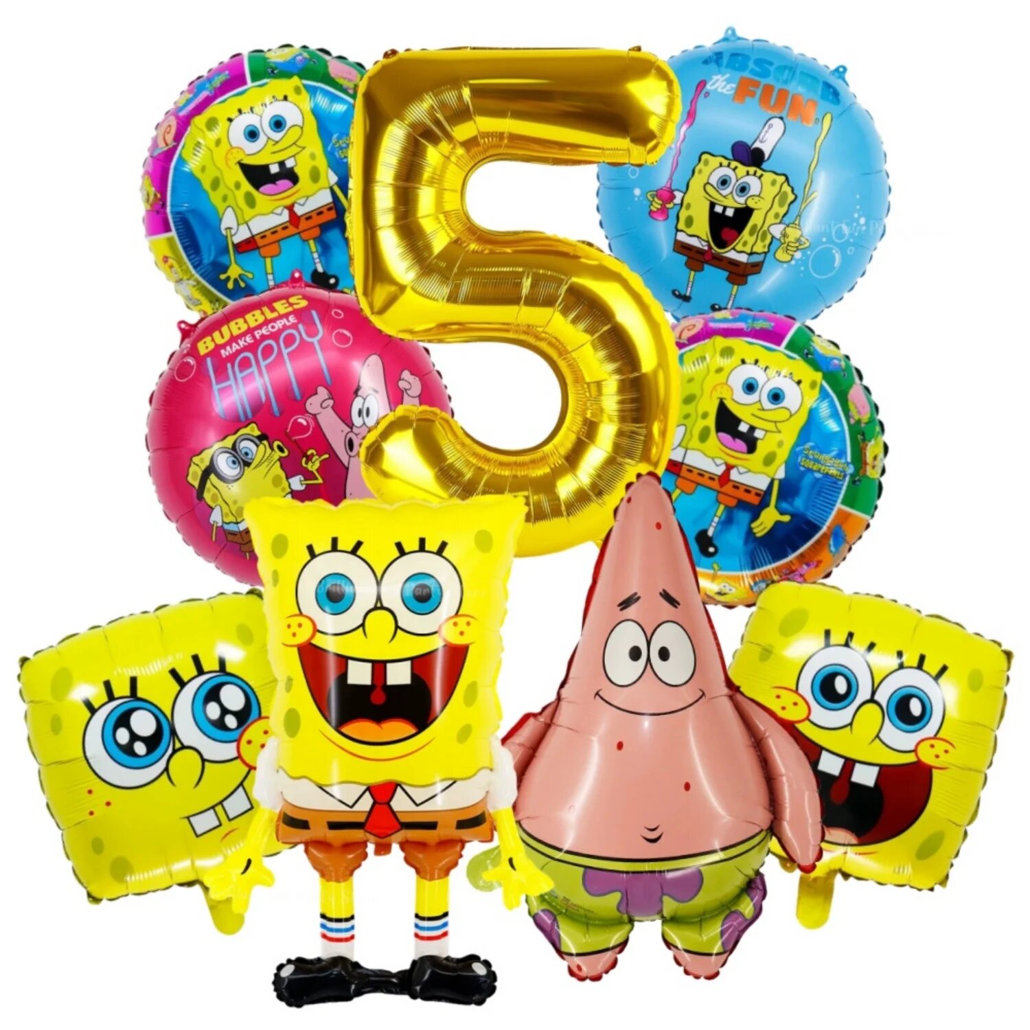 Набор воздушных шаров Spongebob SquarePants 9 шт Balloon Set -5-9pcs