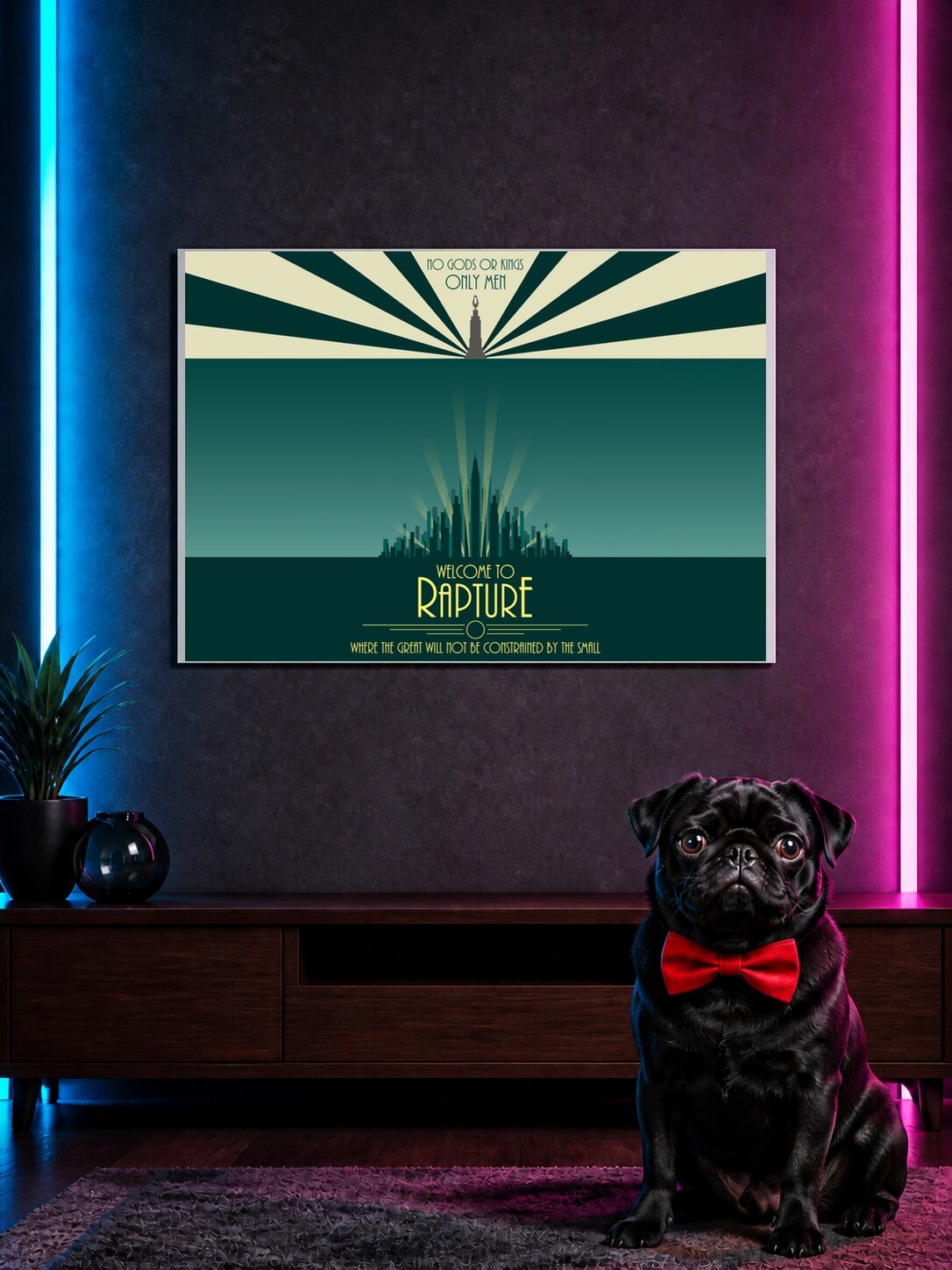 Постер BioShock — интерьерный игровой арт для тематическо A3