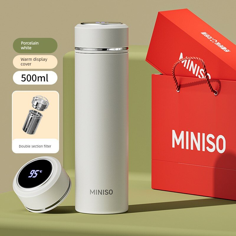 Умная термокружка Miniso большой емкости, новая модель 2026 года, высококачественная чашка для заваривания чая для