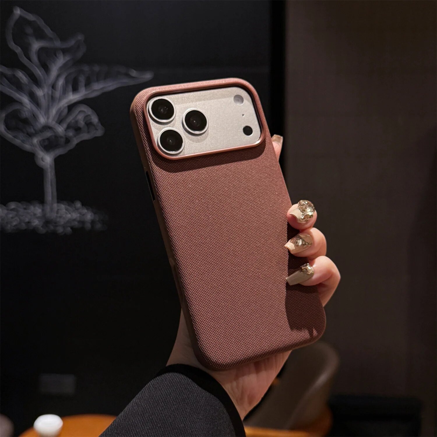 Оригинальный Чехол Для iPhone Из Ткани С Технологией Soft iPhone 14 Pro Max, Brown With Box