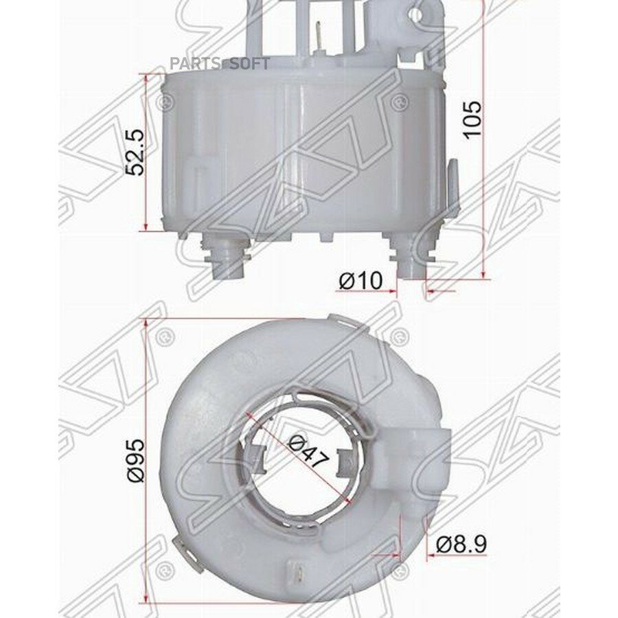 Фильтр топливный Hyundai ix35 09-15 / Solaris 10-17 SAT ST-31112-1R000 | цена за 1 шт