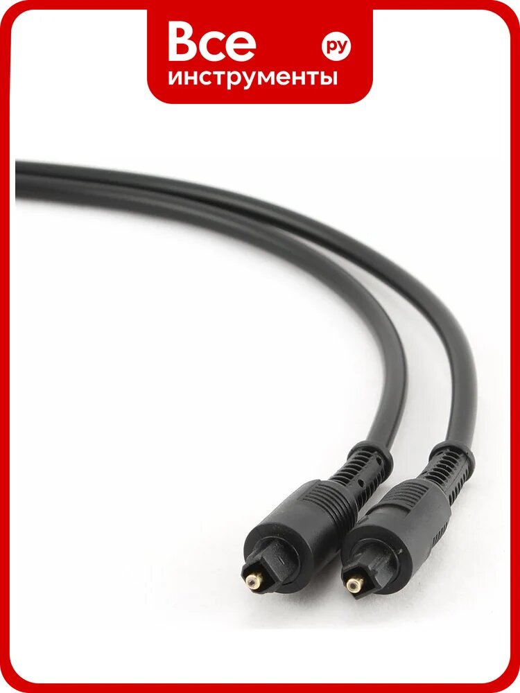 Оптический кабель Cablexpert Toslink 2xODT M/M, 1м, черный, пакет CC-OPT-1M