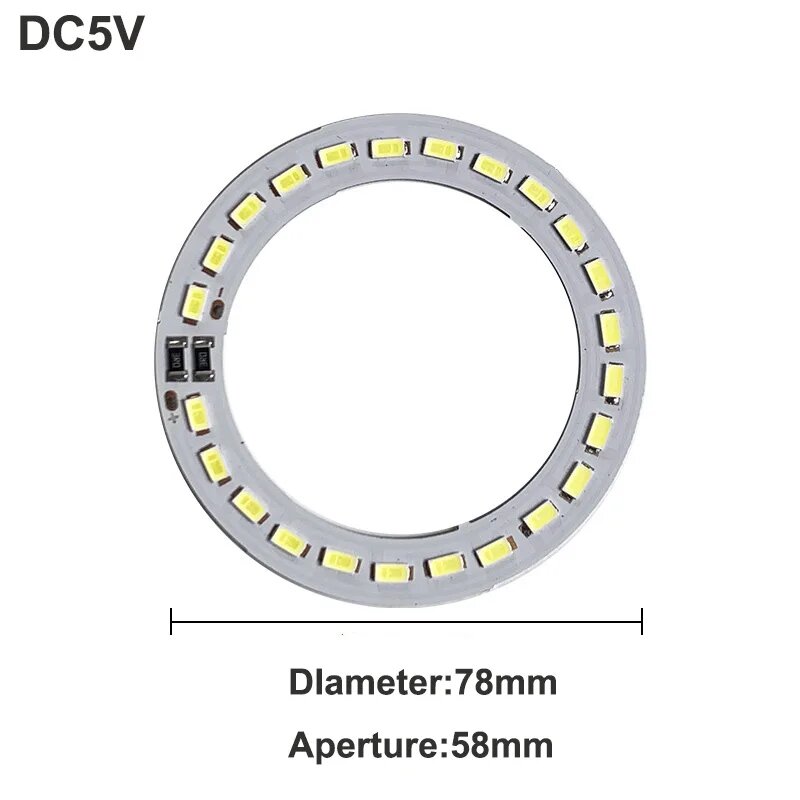 Светодиодное кольцо 78mm, белый, 12w