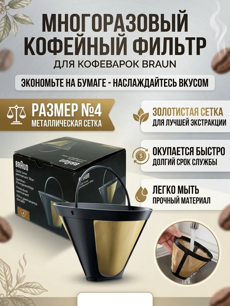Фильтр многоразовый для кофеварки Braun AX13210002
